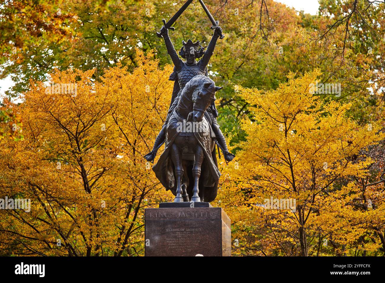 New York Central Park equestrian monument to King Jagiello Grand Duke ...