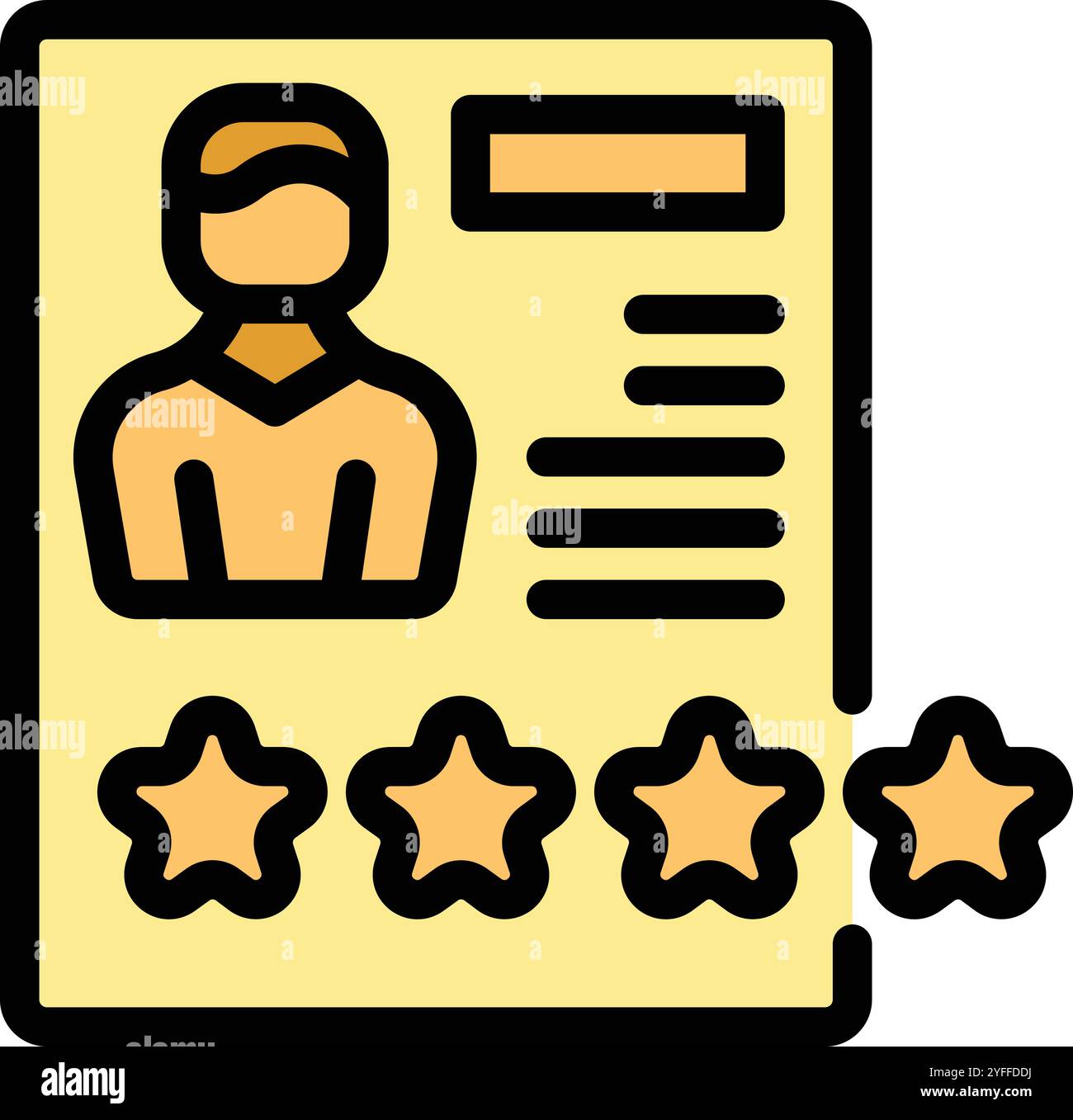 Client profile icon with high rating stars, showing customer ...