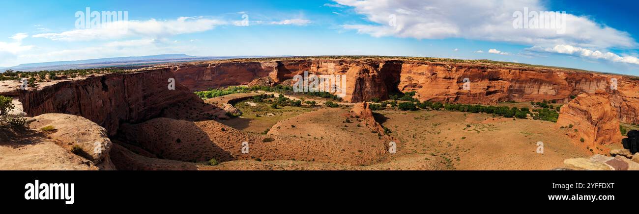 Panorama view; Junction Ruin; Junction Overlook; Canyon de Chelly ...