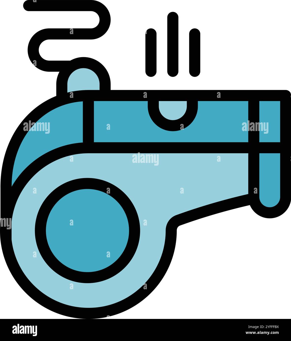 Blue whistle blowing making a loud, high pitched sound Stock Vector ...