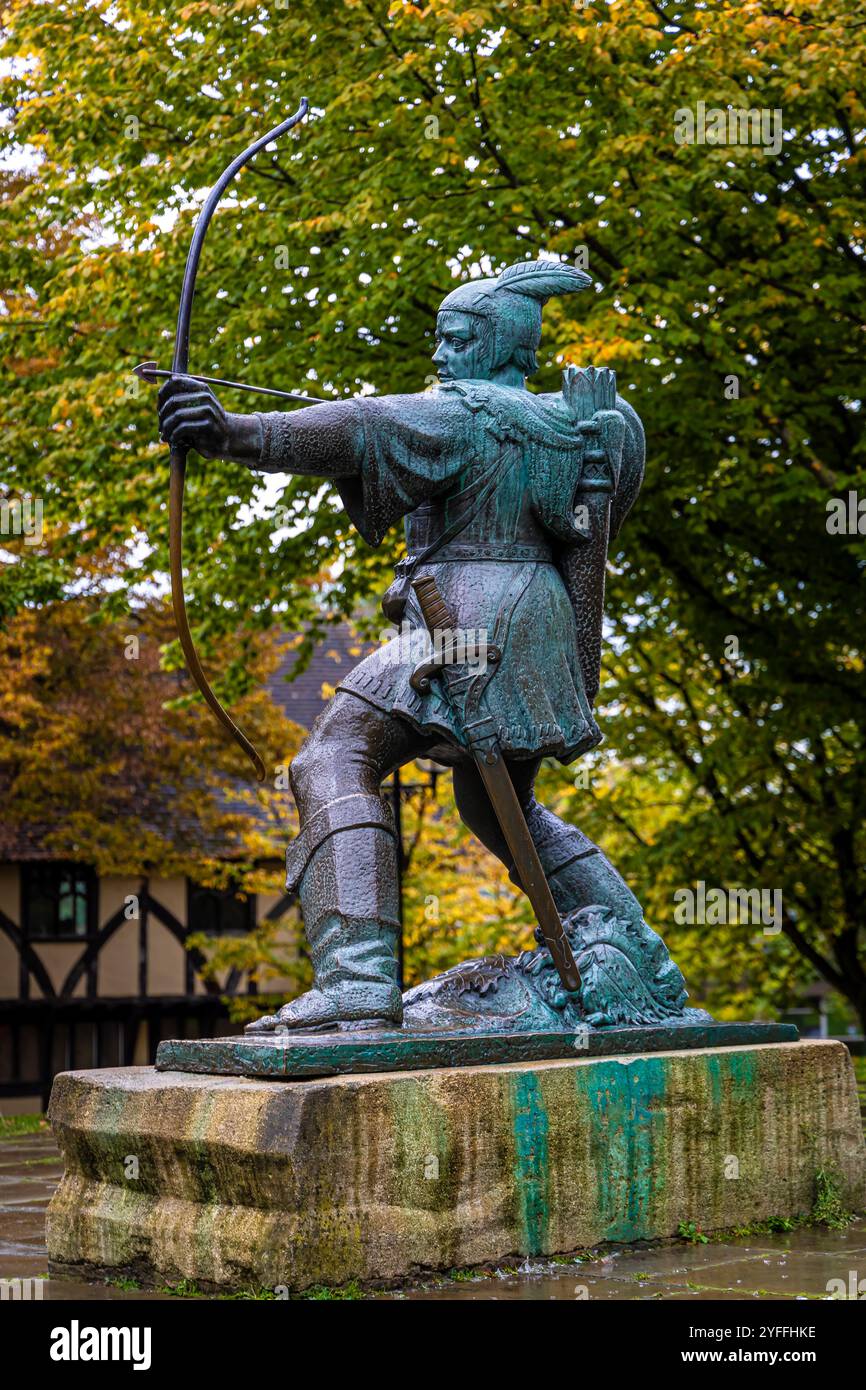 RObin Hood figure in Nottingham, a city in central England’s Midlands ...
