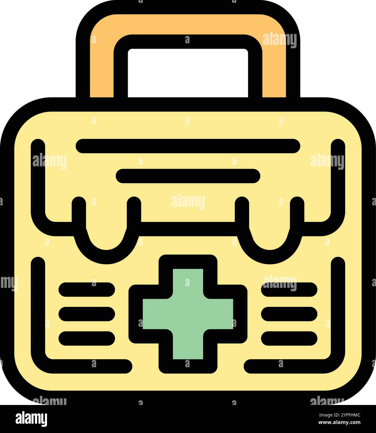 First aid kit icon representing medical equipment and supplies for ...
