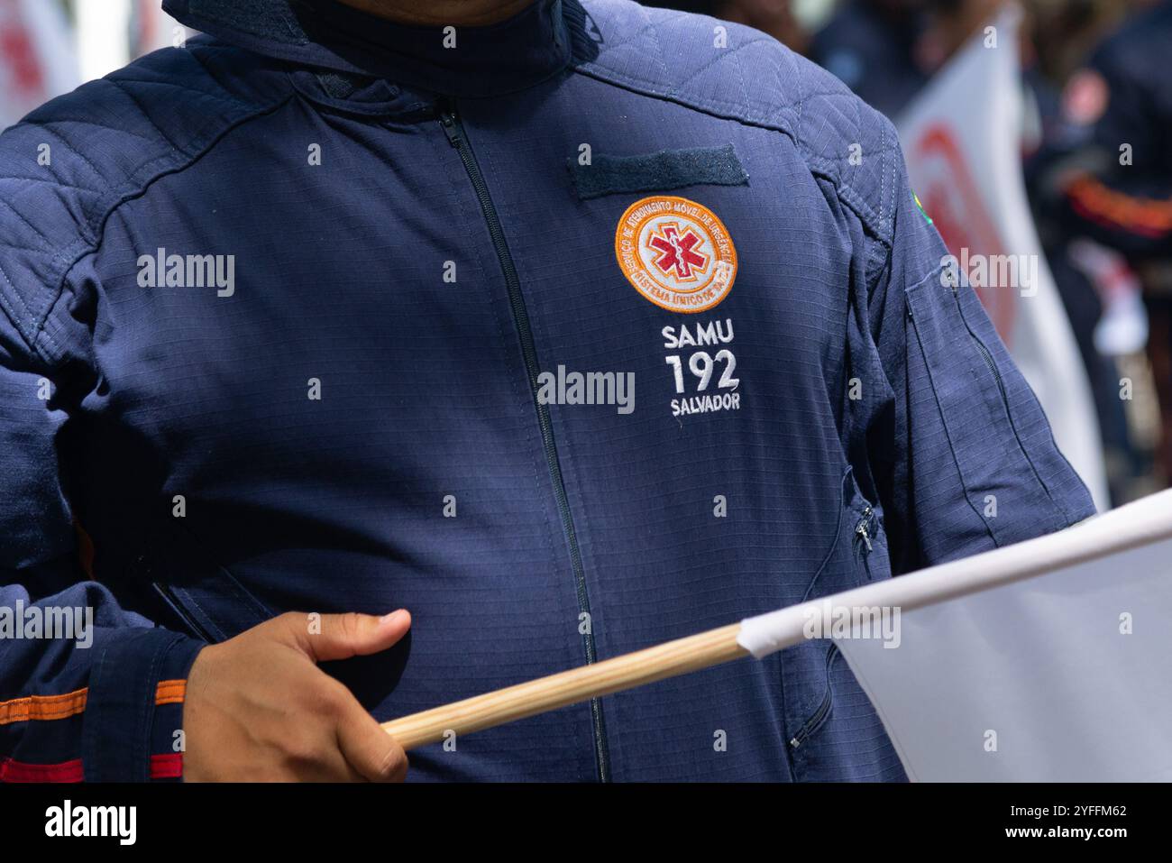 Salvador, Bahia, Brazil - September 07, 2024: SAMU paramedics are seen ...