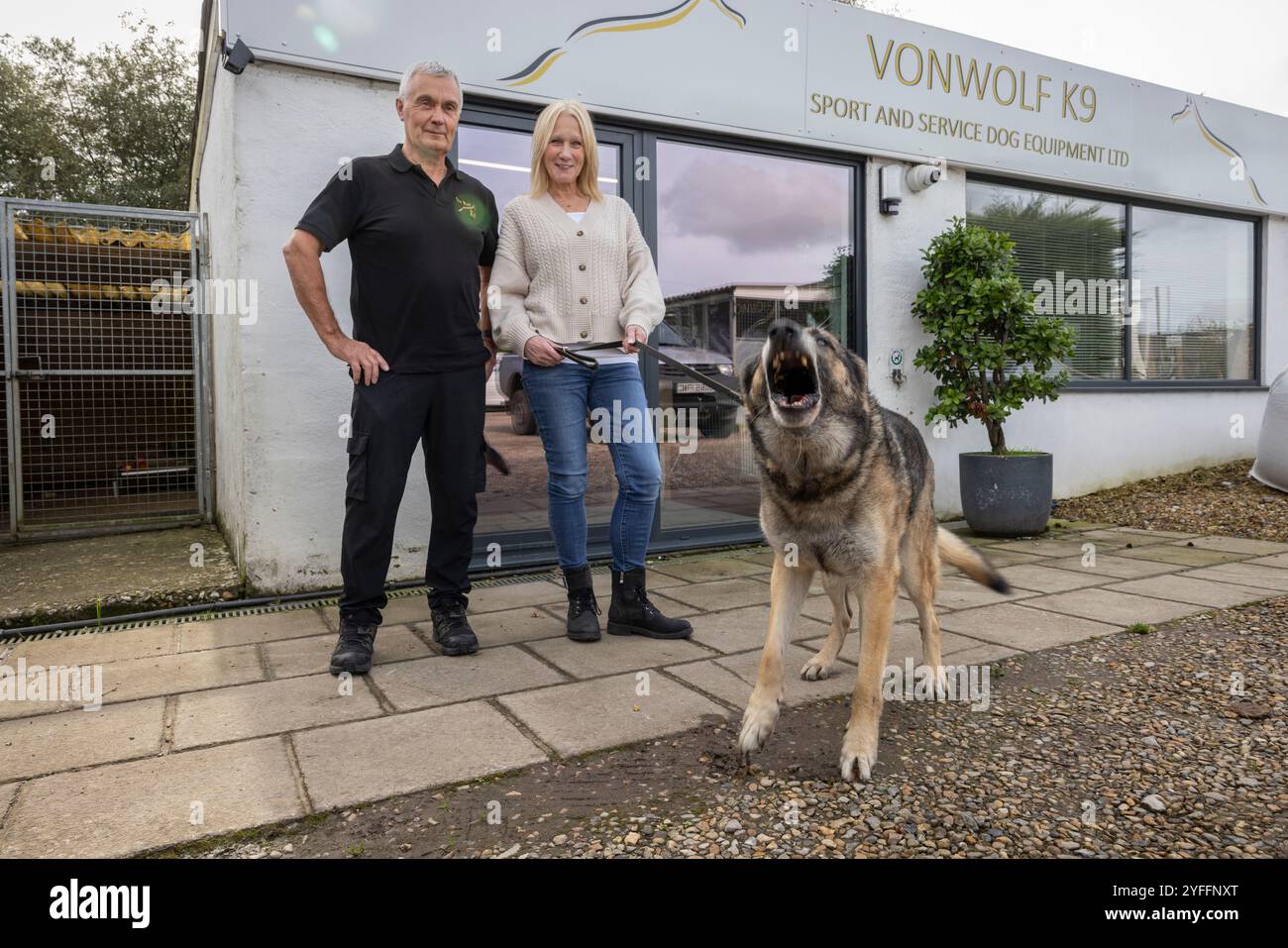 Alan and Sally Dickinson, the husband and wife team behind the Surrey enterprise Von Wolf K9 ...