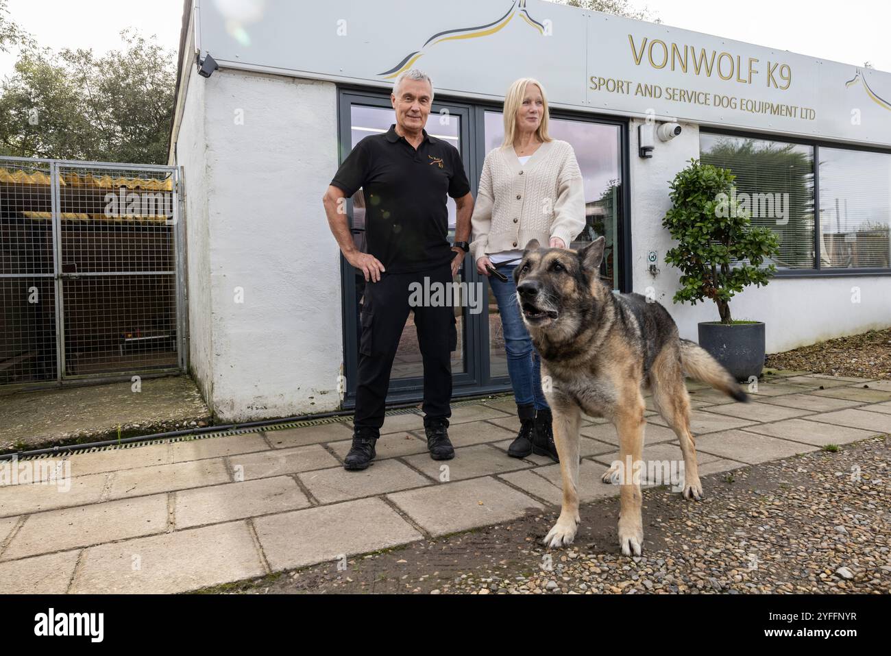 Alan and Sally Dickinson, the husband and wife team behind the Surrey enterprise Von Wolf K9 ...