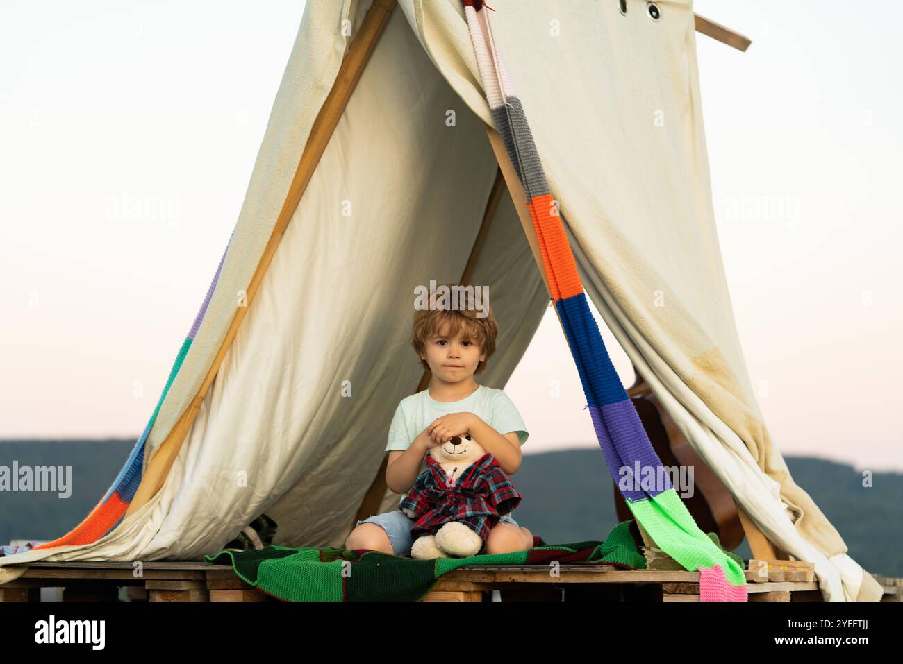 Portrait of dreaming child. Kids dreaming face. Kid dream concept. Cute ...