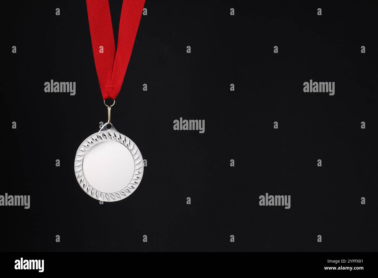 Silver medal with red ribbon hi-res stock photography and images - Alamy