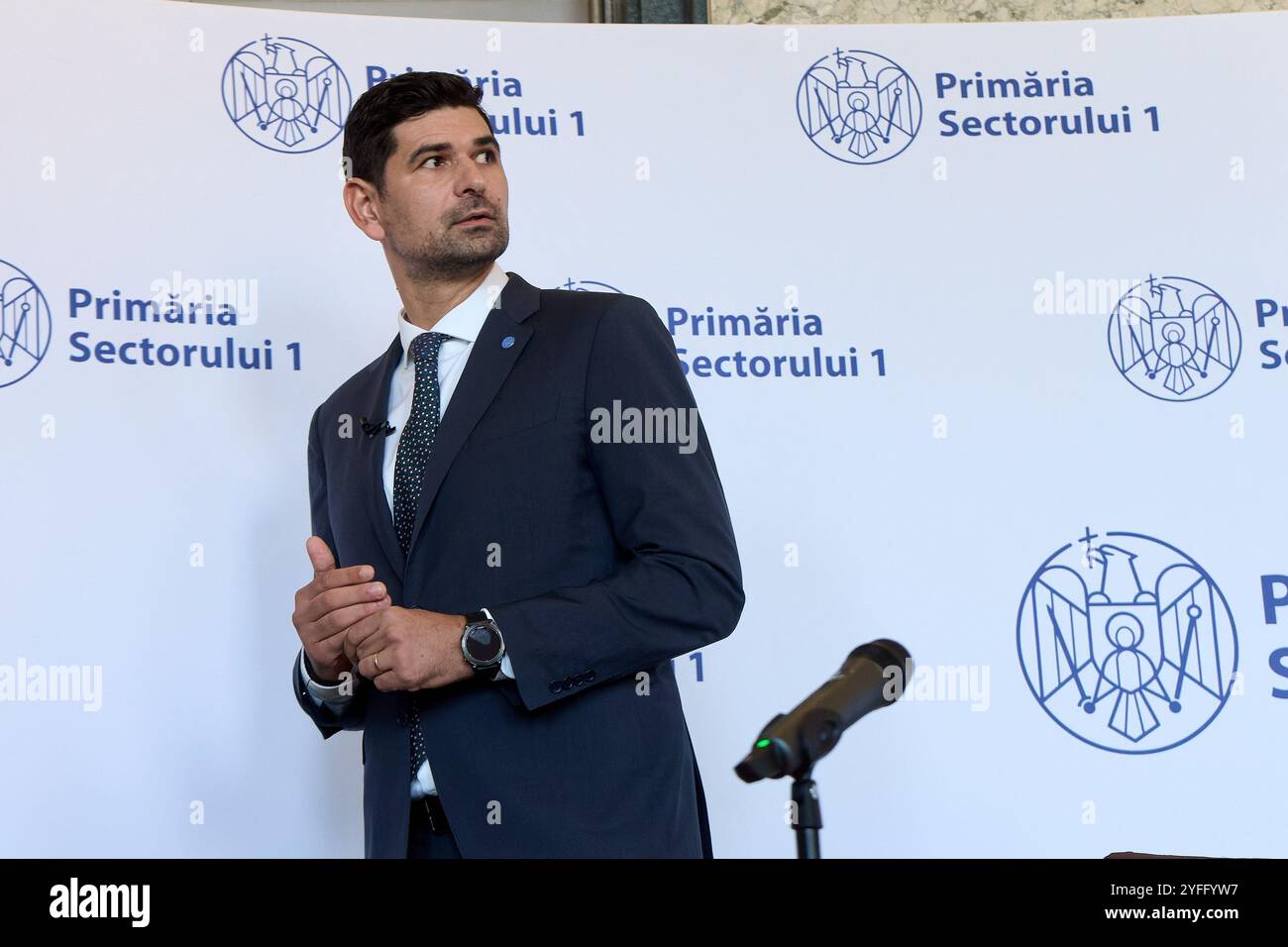 Bucharest, Romania. 4th Nov, 2024: George Tuta, the new Mayor of Sector ...