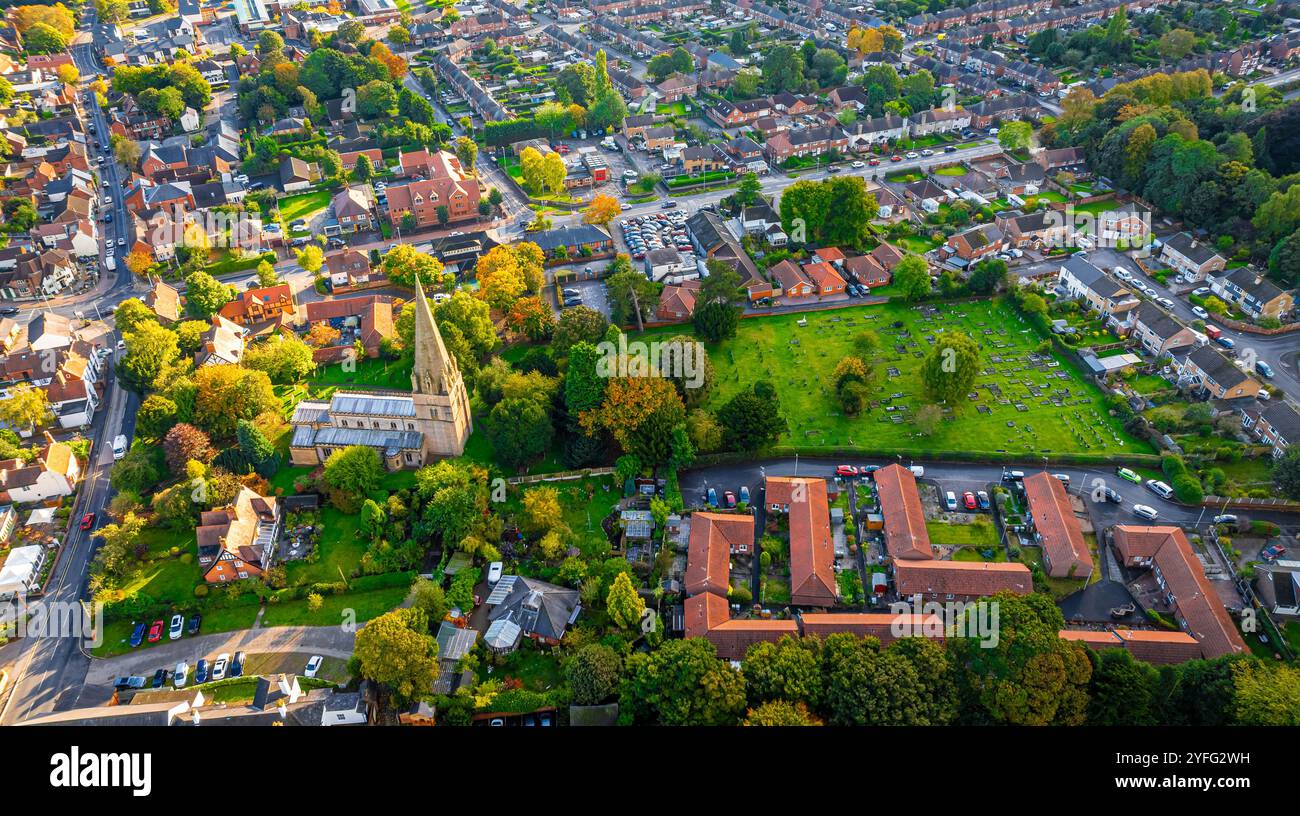 The village of Edwinstowe in the midst of Sherwood Forest ...