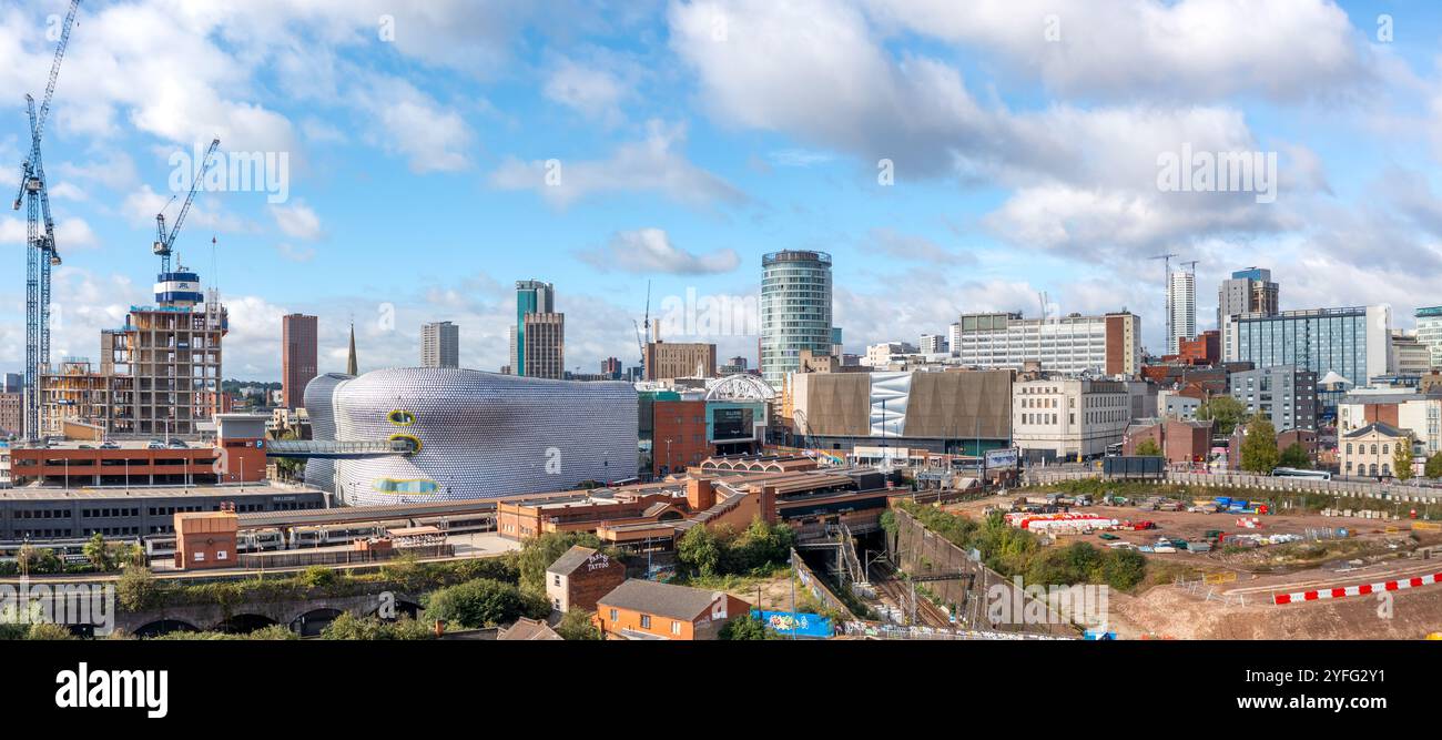 BIRMINGHAM, UK - SEPTEMBER 28, 2024. An aerial view of a Birmingham ...
