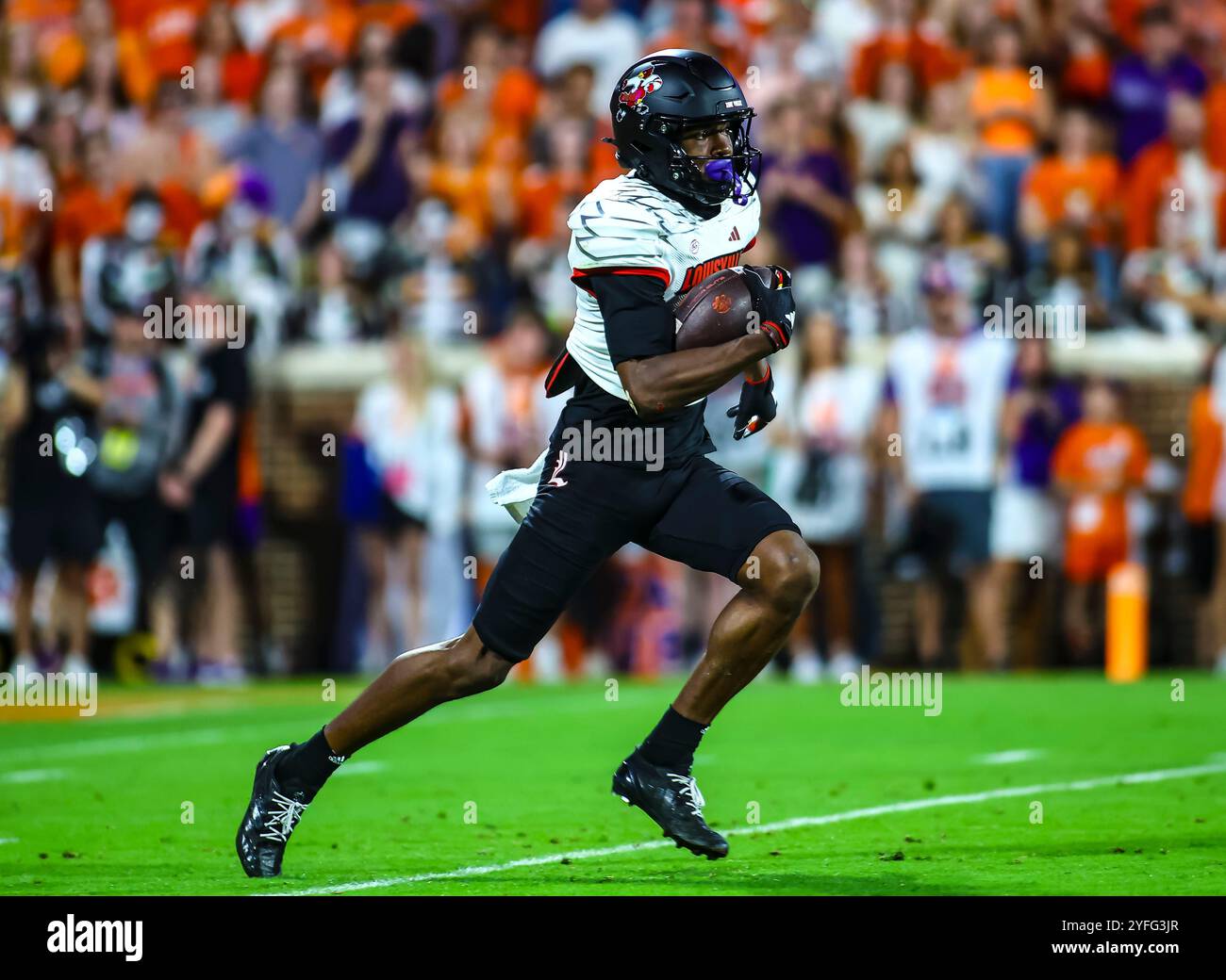 November 2, 2024: Louisville senior Ja'Corey Brooks (1) runs back ...