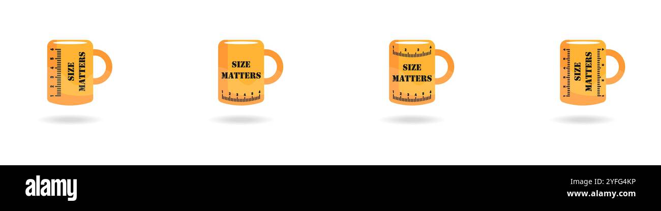 Size of cups Stock Vector Images - Alamy