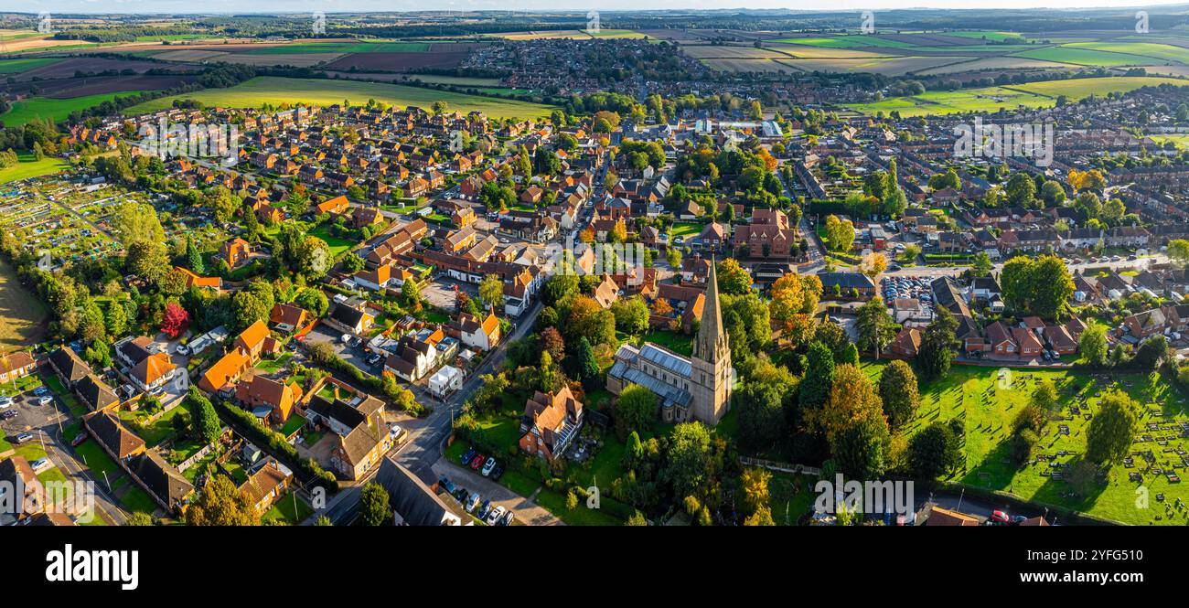 The village of Edwinstowe in the midst of Sherwood Forest ...