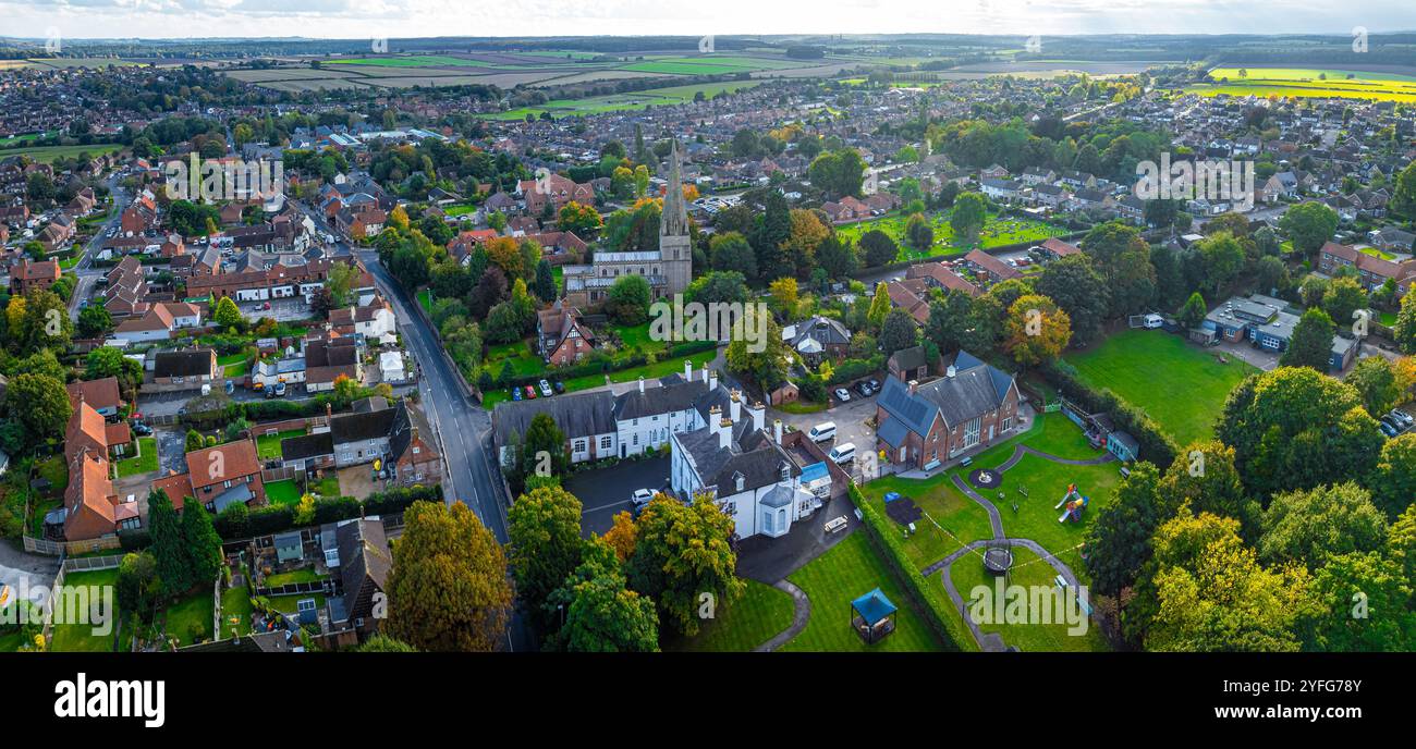 The village of Edwinstowe in the midst of Sherwood Forest ...