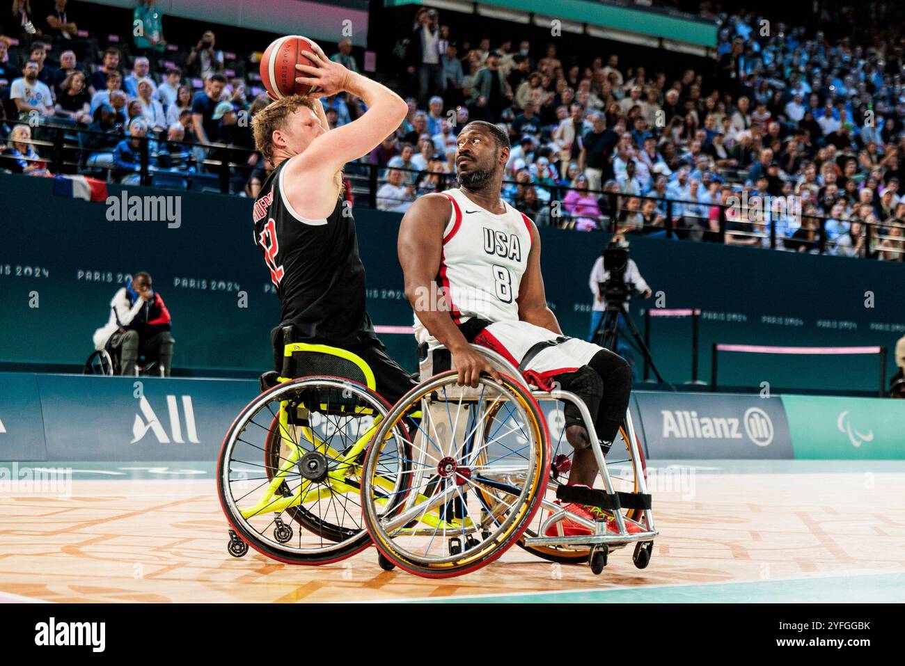 PARIS, FRANKREICH 05. September - Rollstuhlbasketball Halbfinale USA - Kanada Herren, Paris 2024 ...