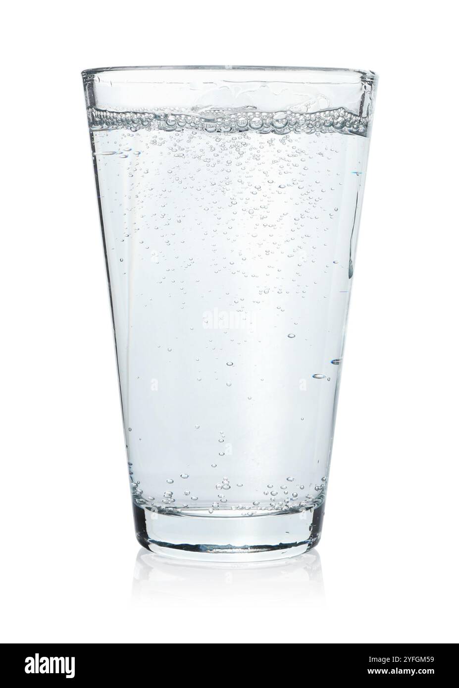 Glass of soda water isolated on white Stock Photo - Alamy