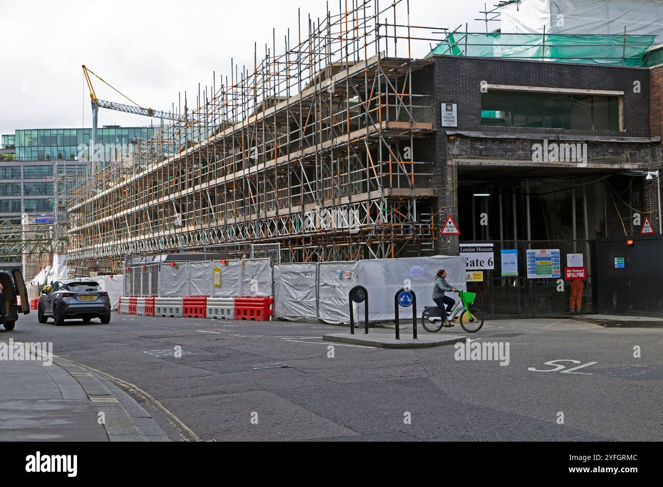 New Museum of London construction site on West Smithfield old Poultry ...