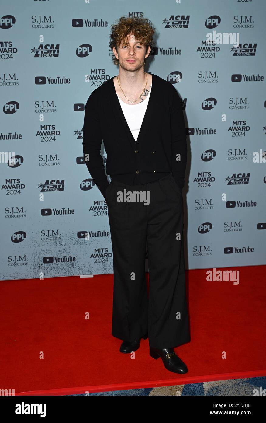 London, UK. November 4th, 2024. Tom Grennan arriving at the Music ...