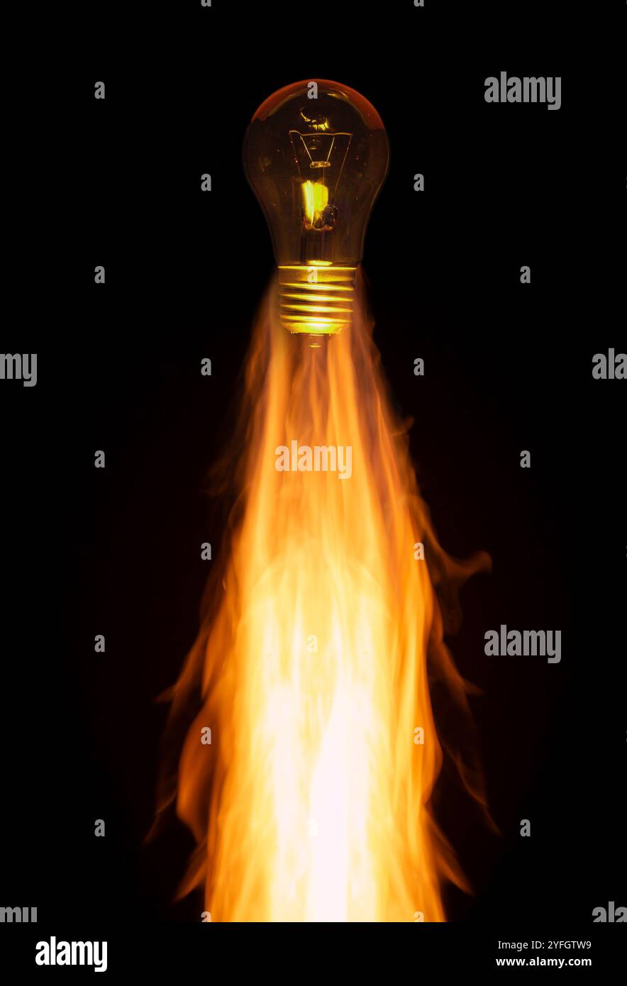 Abstract red energy flame rises hi-res stock photography and images - Alamy