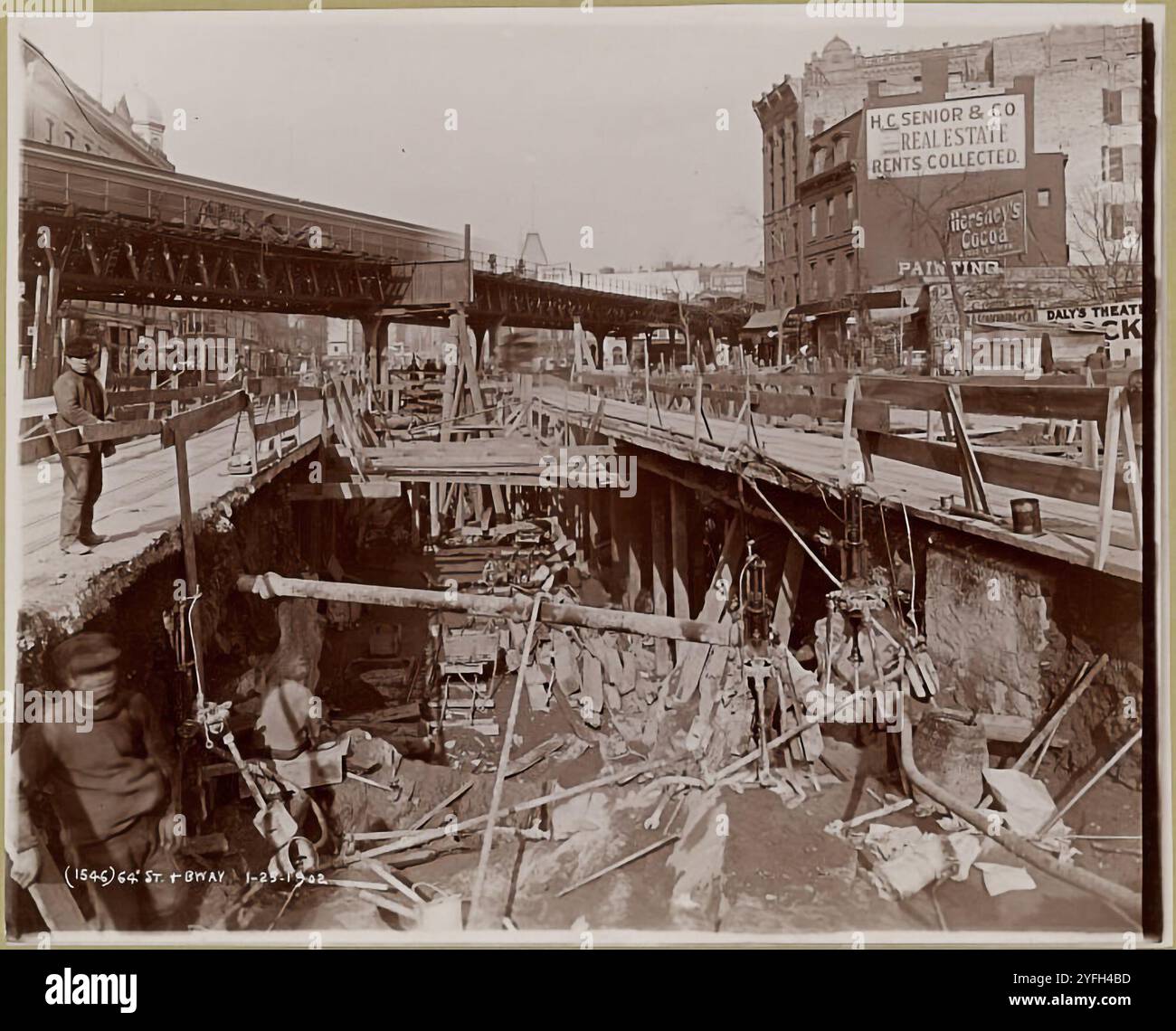 Above ground working at Broadway and 64 St., New York Subway ...