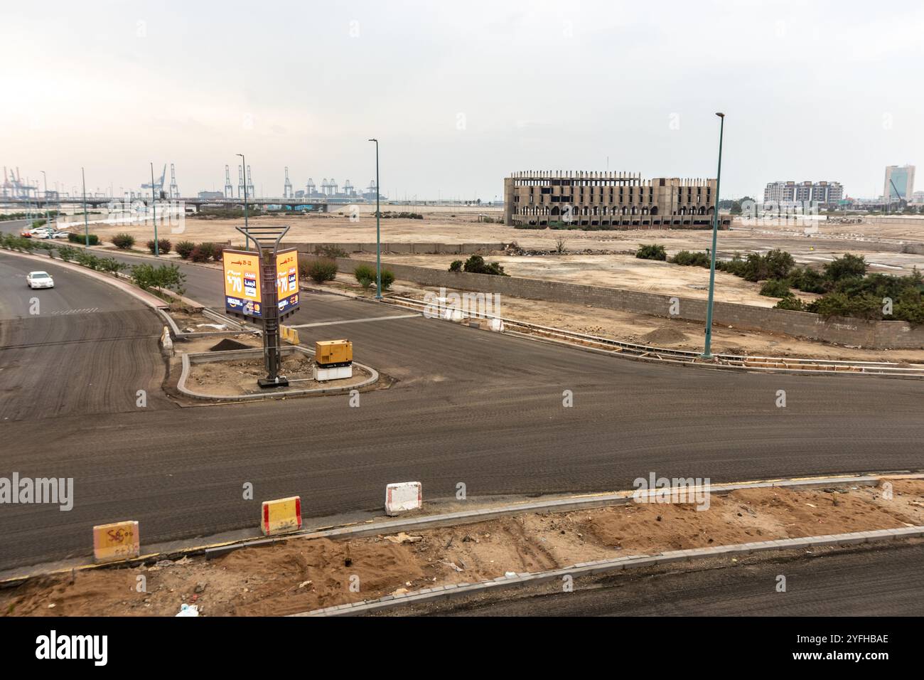 JEDDAH, SAUDI ARABIA - NOVEMBER 15, 2021: View of a landscape near the ...