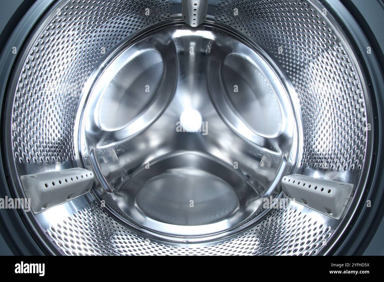 Washing machine with empty drum as background, closeup Stock Photo - Alamy