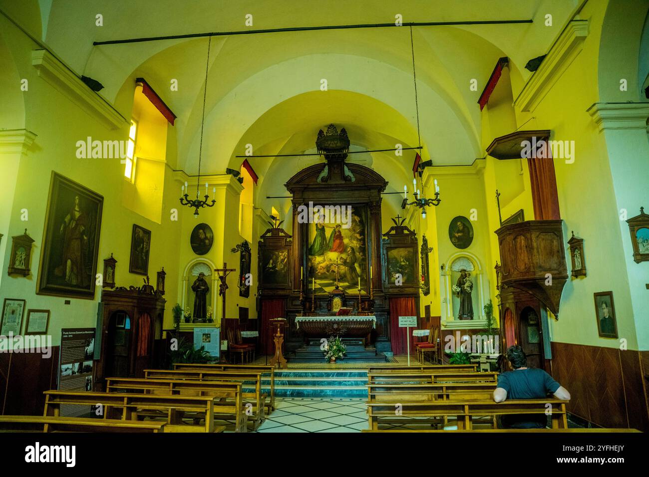 The interior of the Church of San Francesco within the Capuchin Friars ...