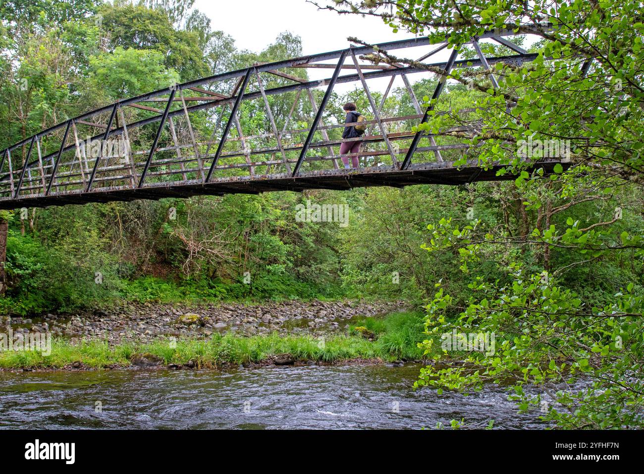 Footbridge over the River Garry at Invergarry Stock Photo - Alamy