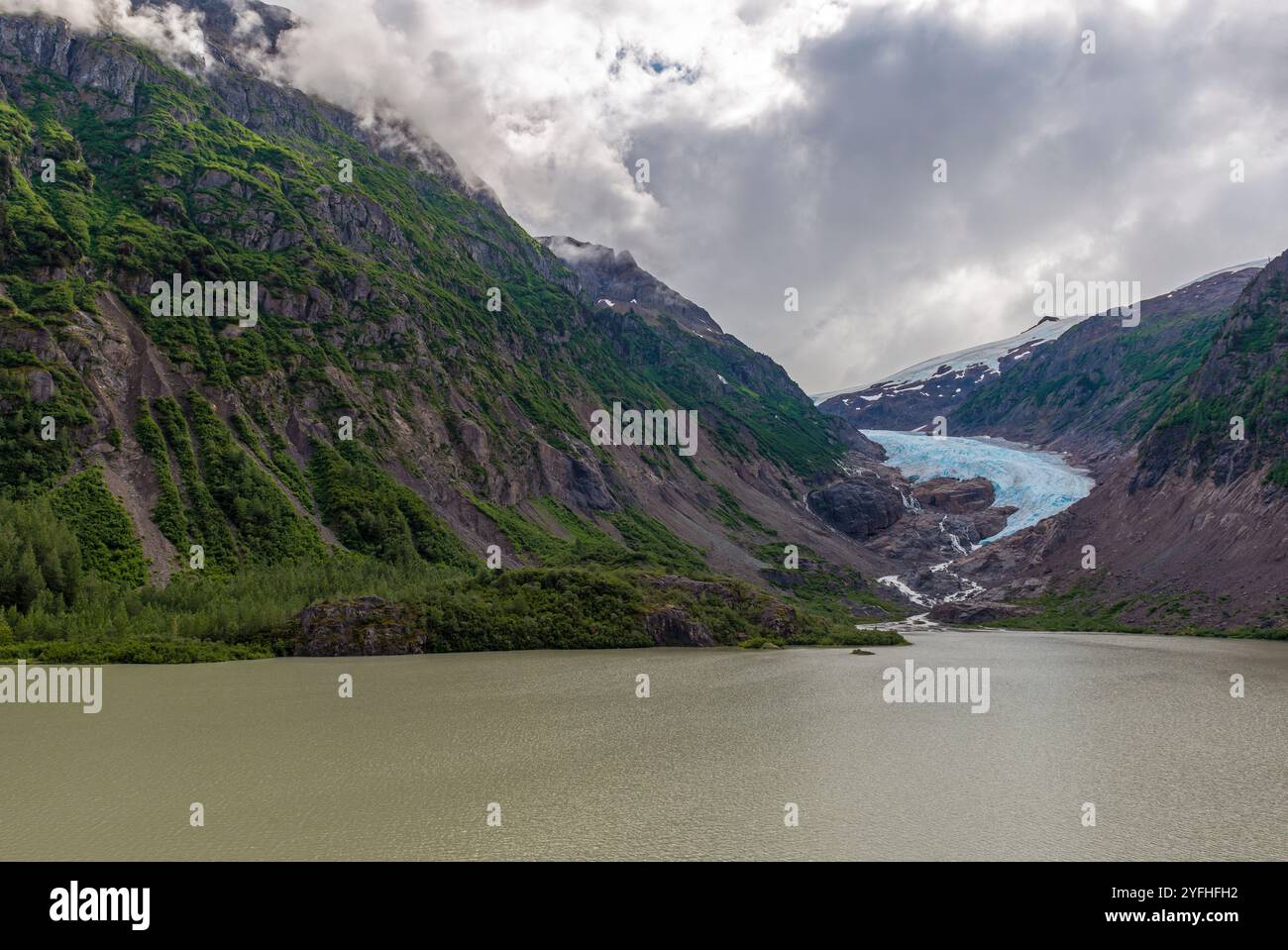 Bear glacier by Strohne Lake, Stewart, British Columbia, Canada Stock ...