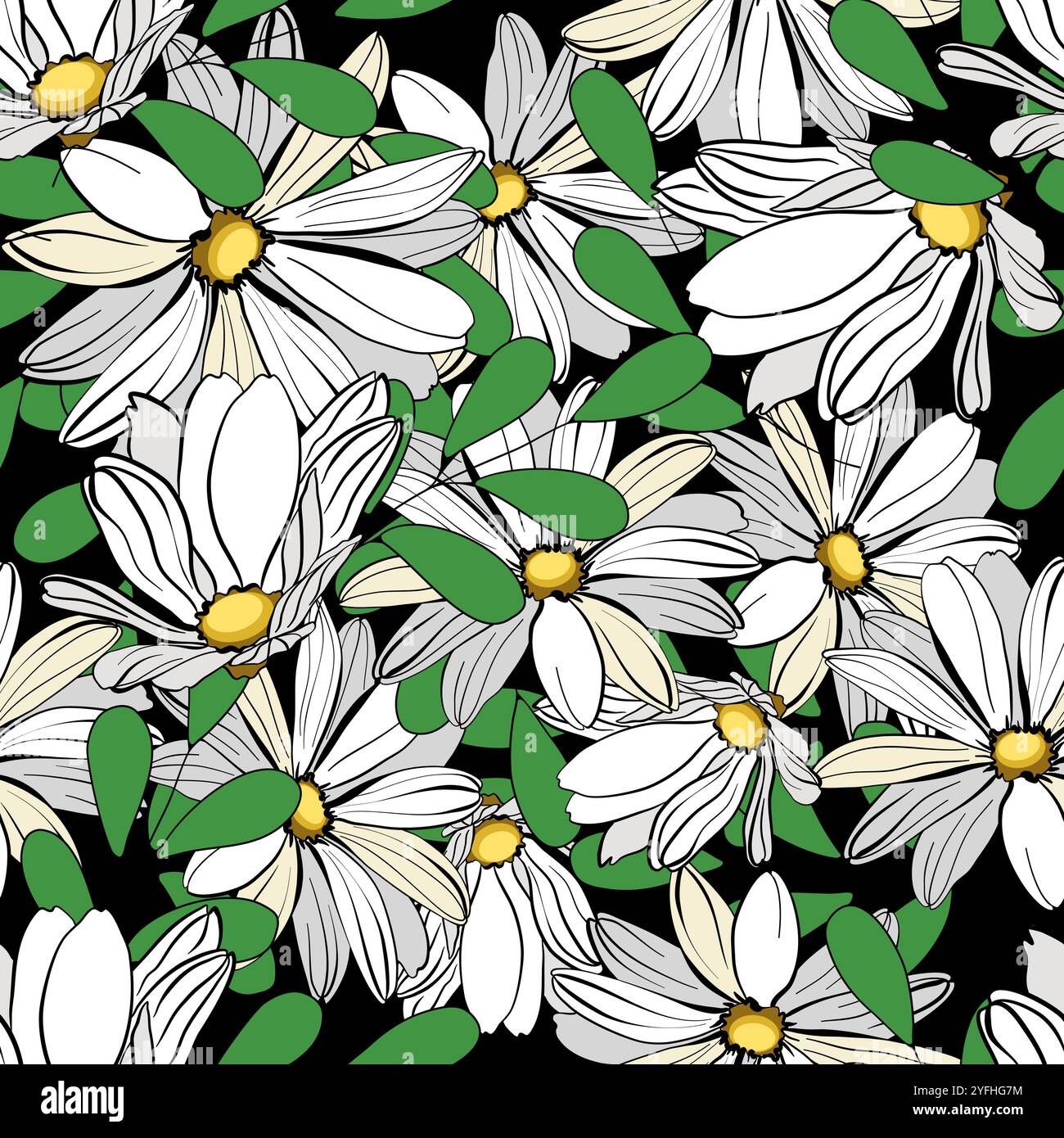 African daisy flowers in Stock Vector Images - Alamy