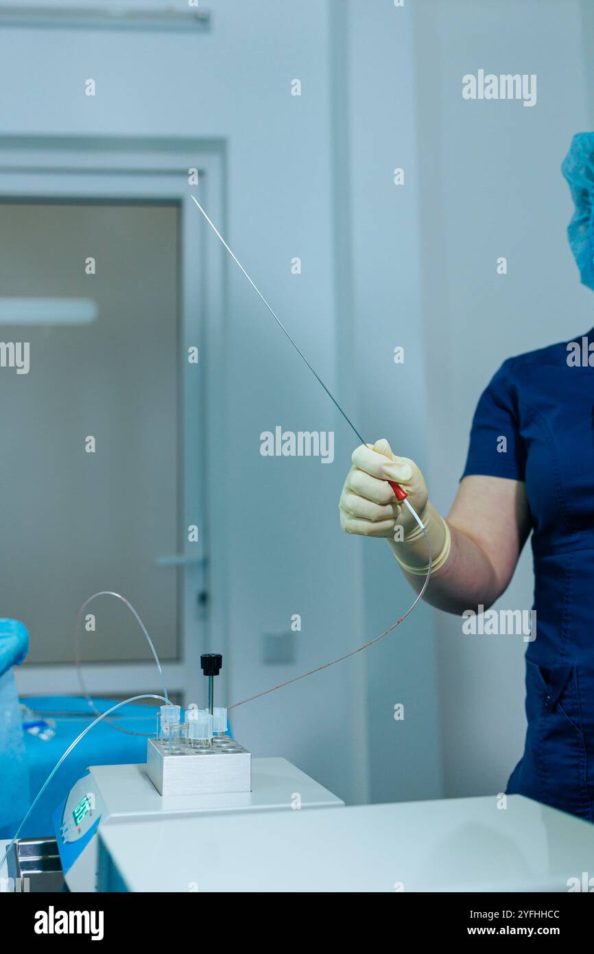 Modern medical equipment in the operating room. Centrifuge for ...