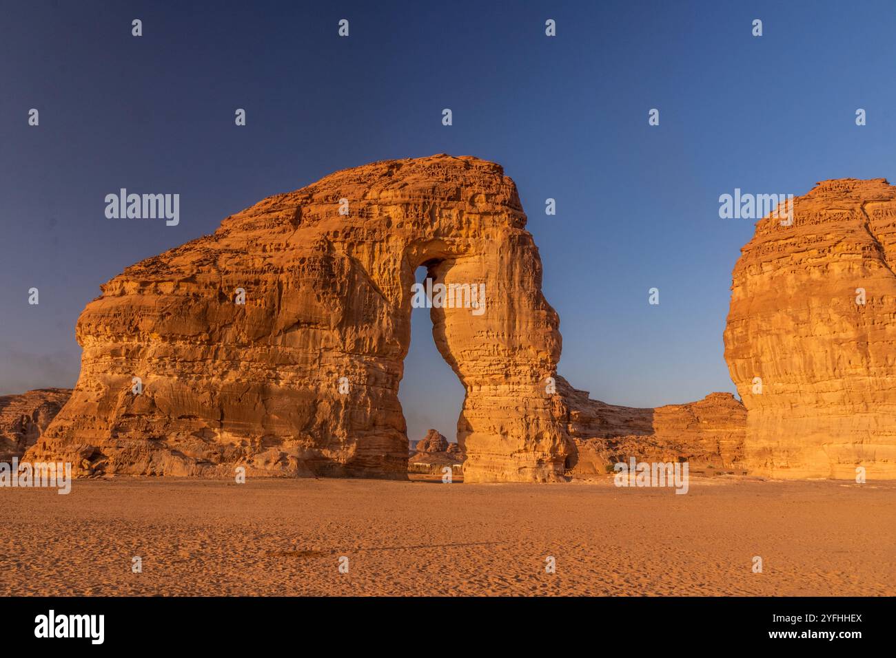 Jabal Al-Fil (Elephant Rock) rock formation near Al Ula, Saudi Arabia ...