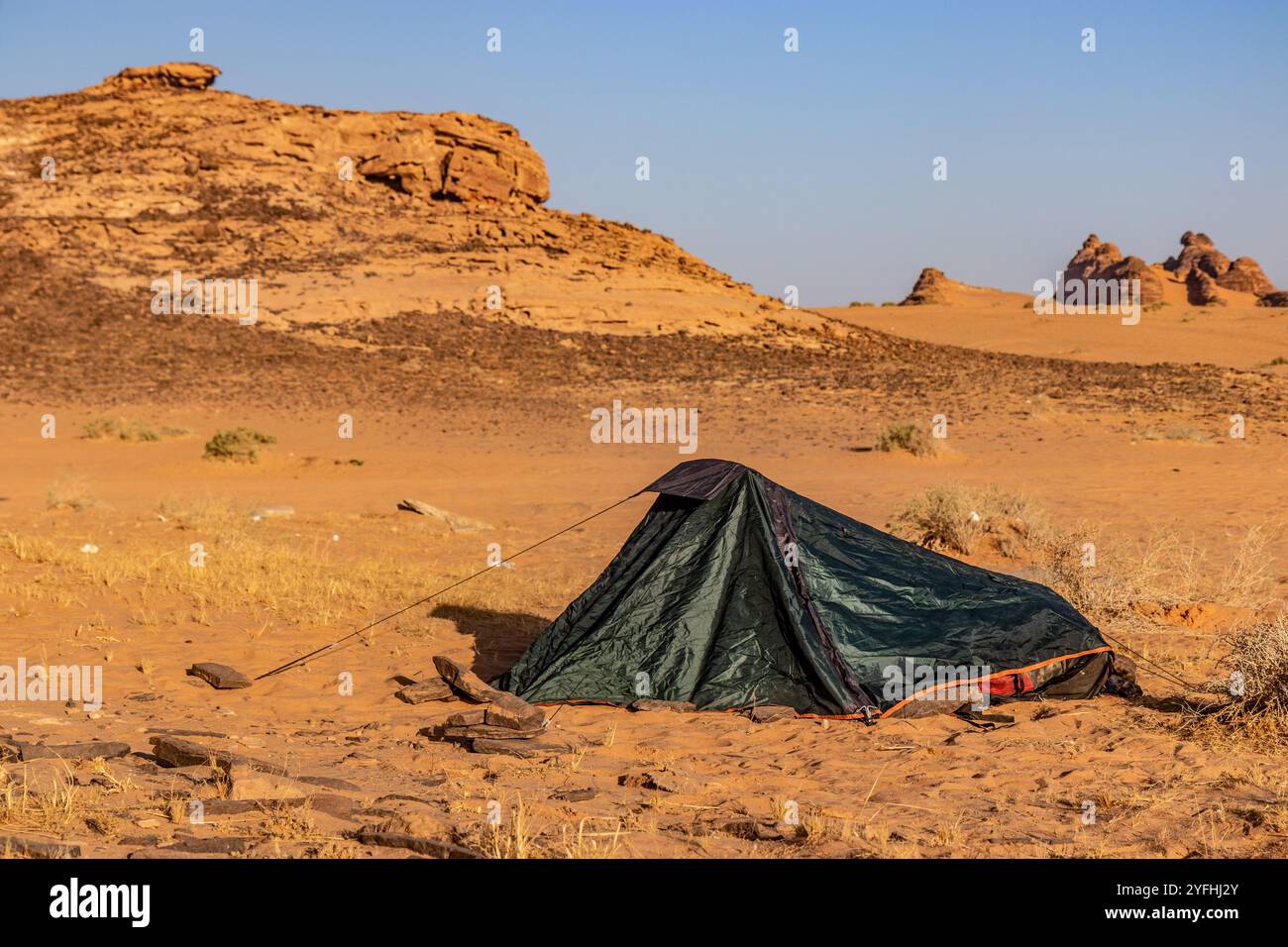 Tent in a desert near Al Ula, Saudi Arabia Stock Photo - Alamy