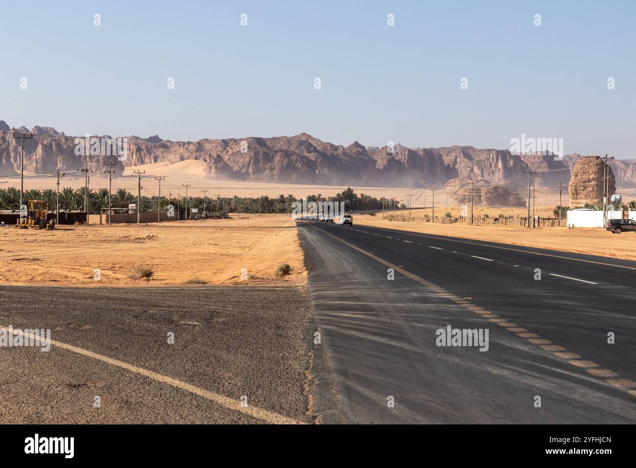 Road 70 through desert near Al Ula, Saudi Arabia Stock Photo - Alamy