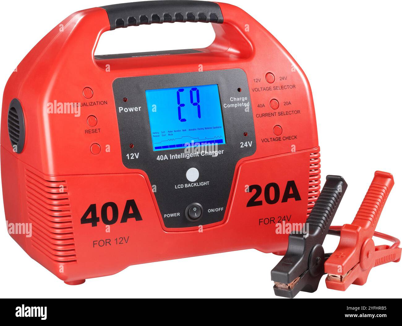 red mobile battery charger Stock Photo - Alamy