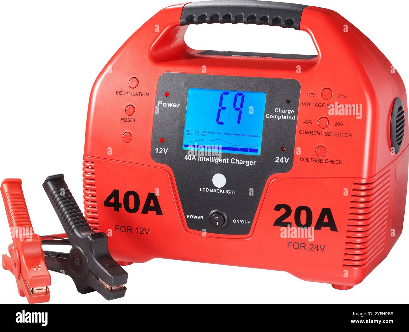 red mobile battery charger Stock Photo - Alamy