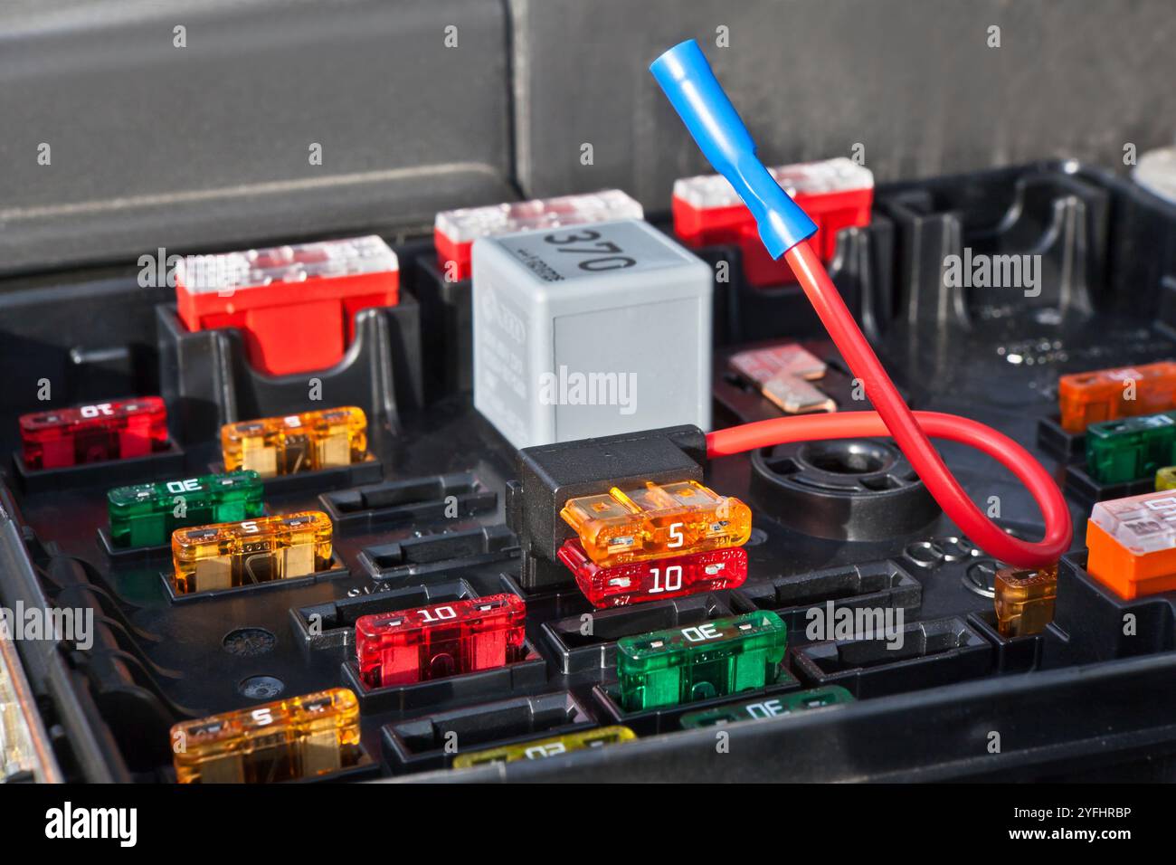 Fuses in the car electrical system Stock Photo - Alamy