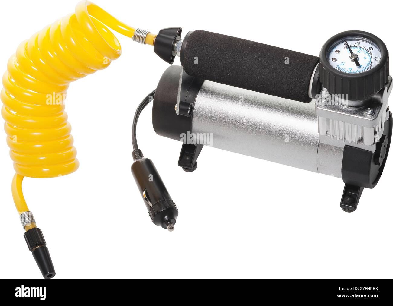 transportable 12 V car air compressor with tire pressure control ...