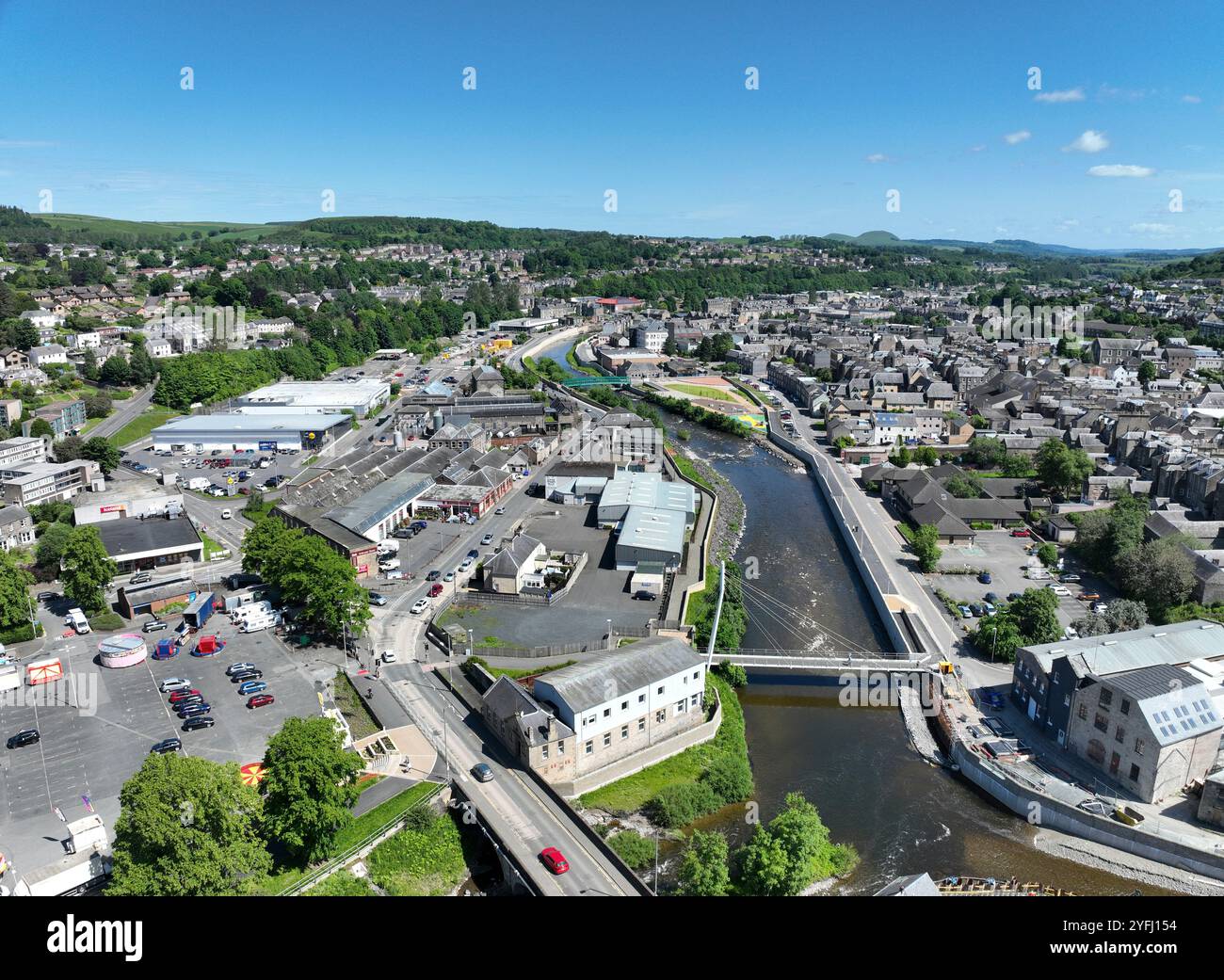 Hawick drone view hi-res stock photography and images - Alamy