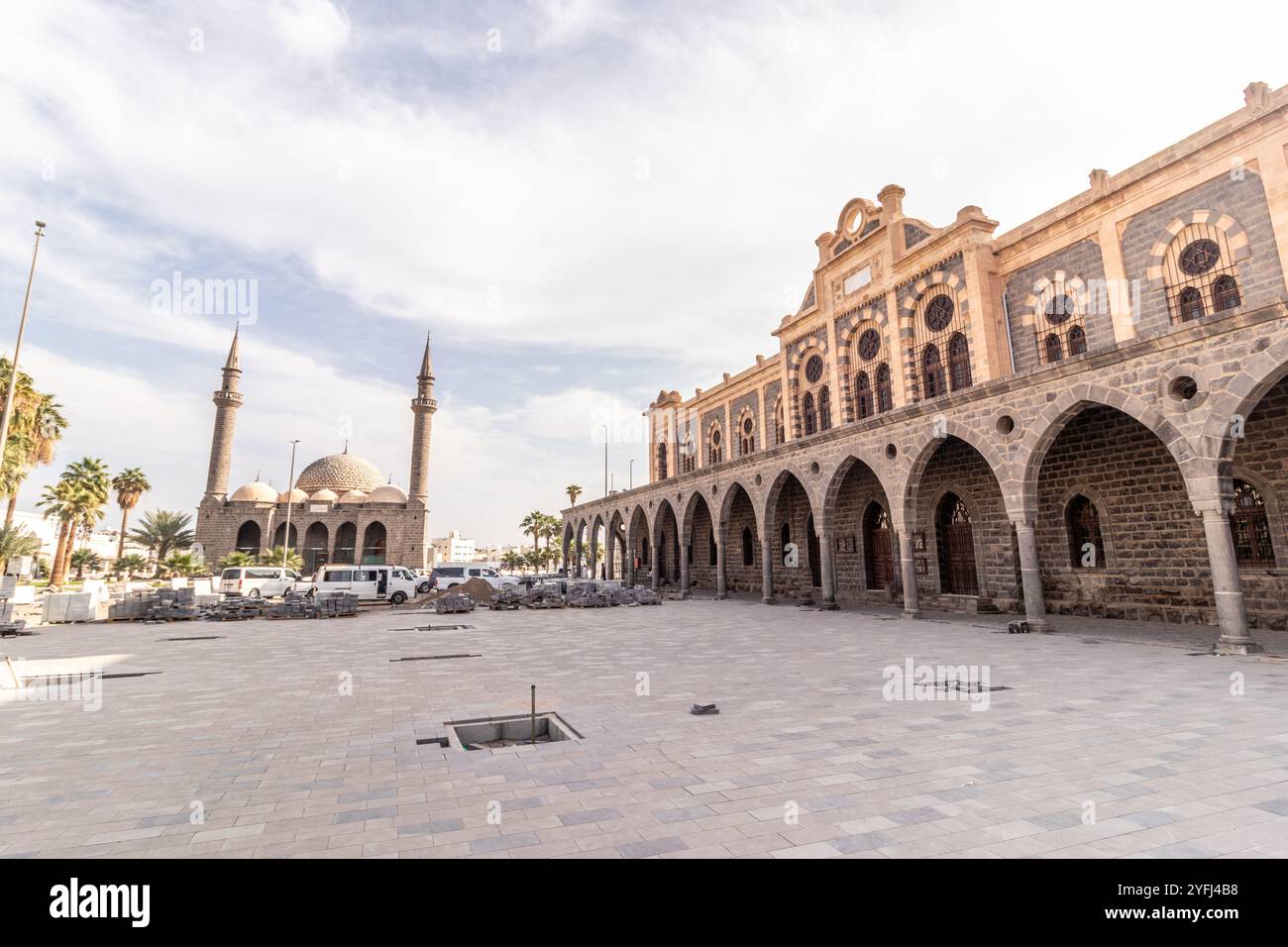 Anbariya Mosque and the former train station of Hejaz railway in Medina ...