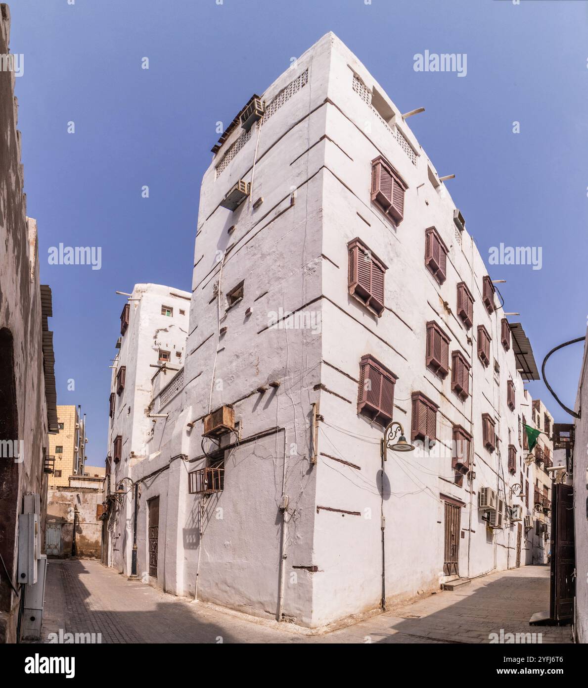 Traditional houses in Al Balad, historic center of Jeddah, Saudi Arabia ...