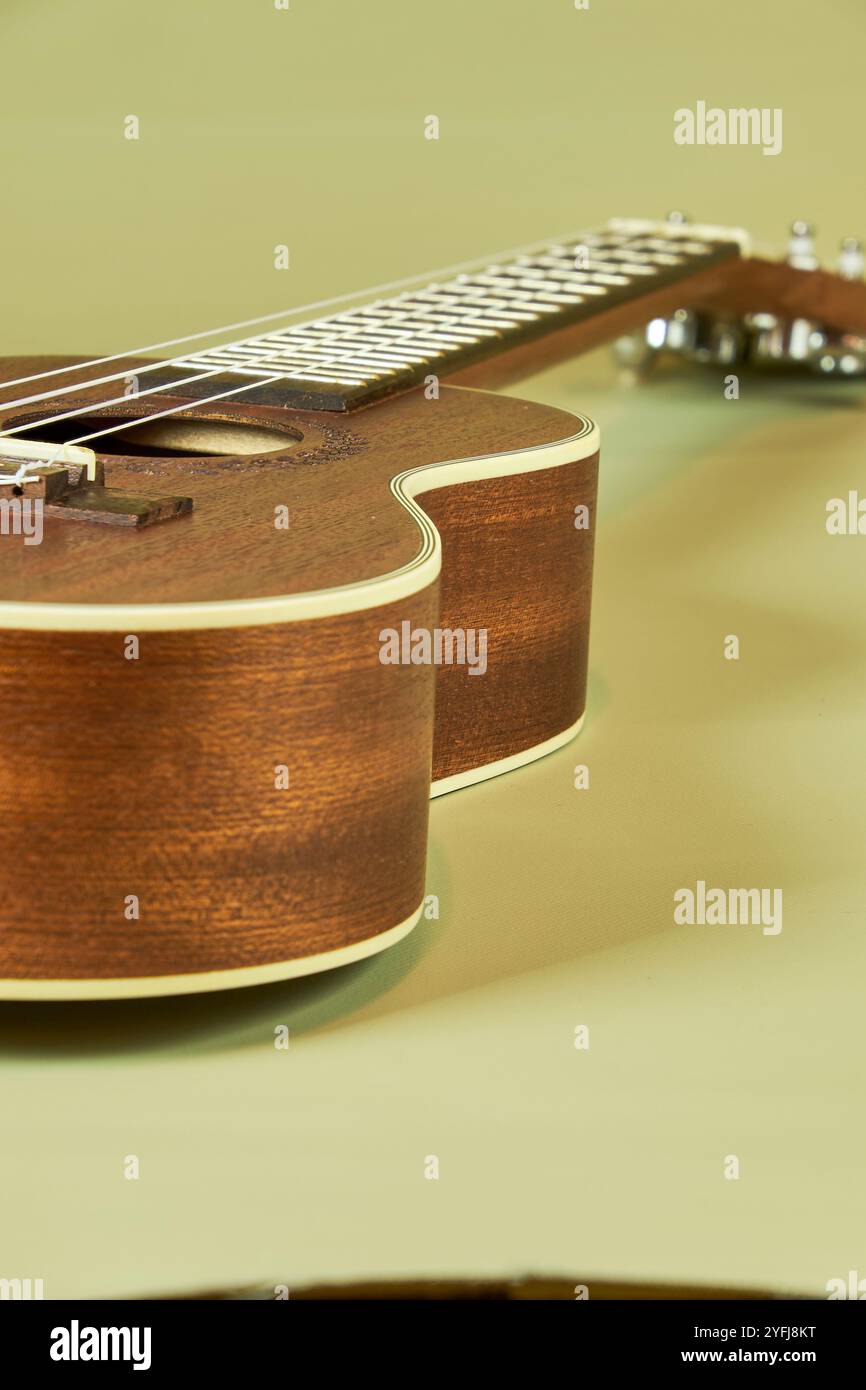 Ukulele. Hawaiian instrument that resembles a guitar but smaller in ...