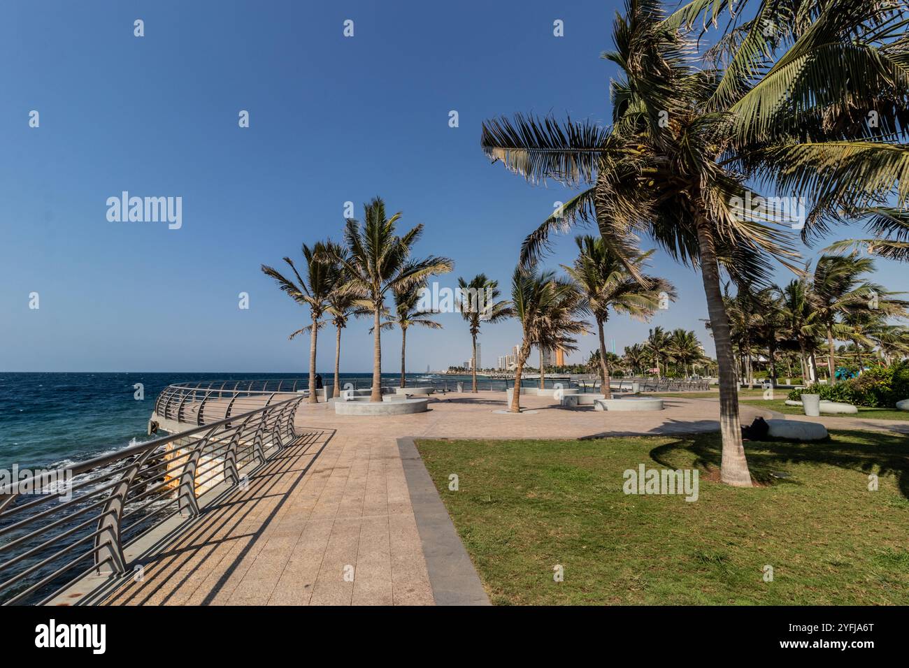 View of corniche promenade in Jeddah, Saudi Arabia Stock Photo - Alamy