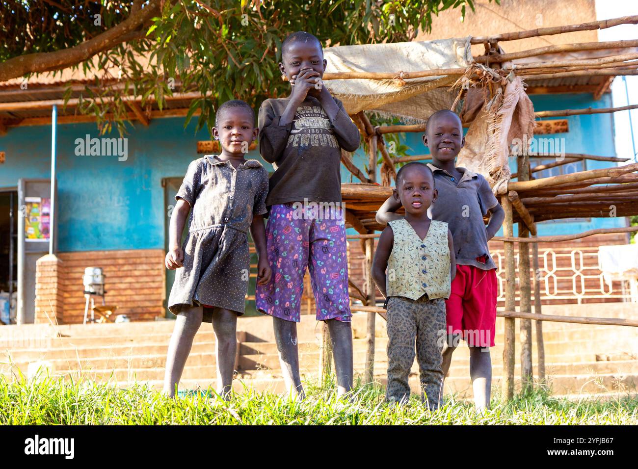 Ugandan children. Ugandan countryside Stock Photo - Alamy
