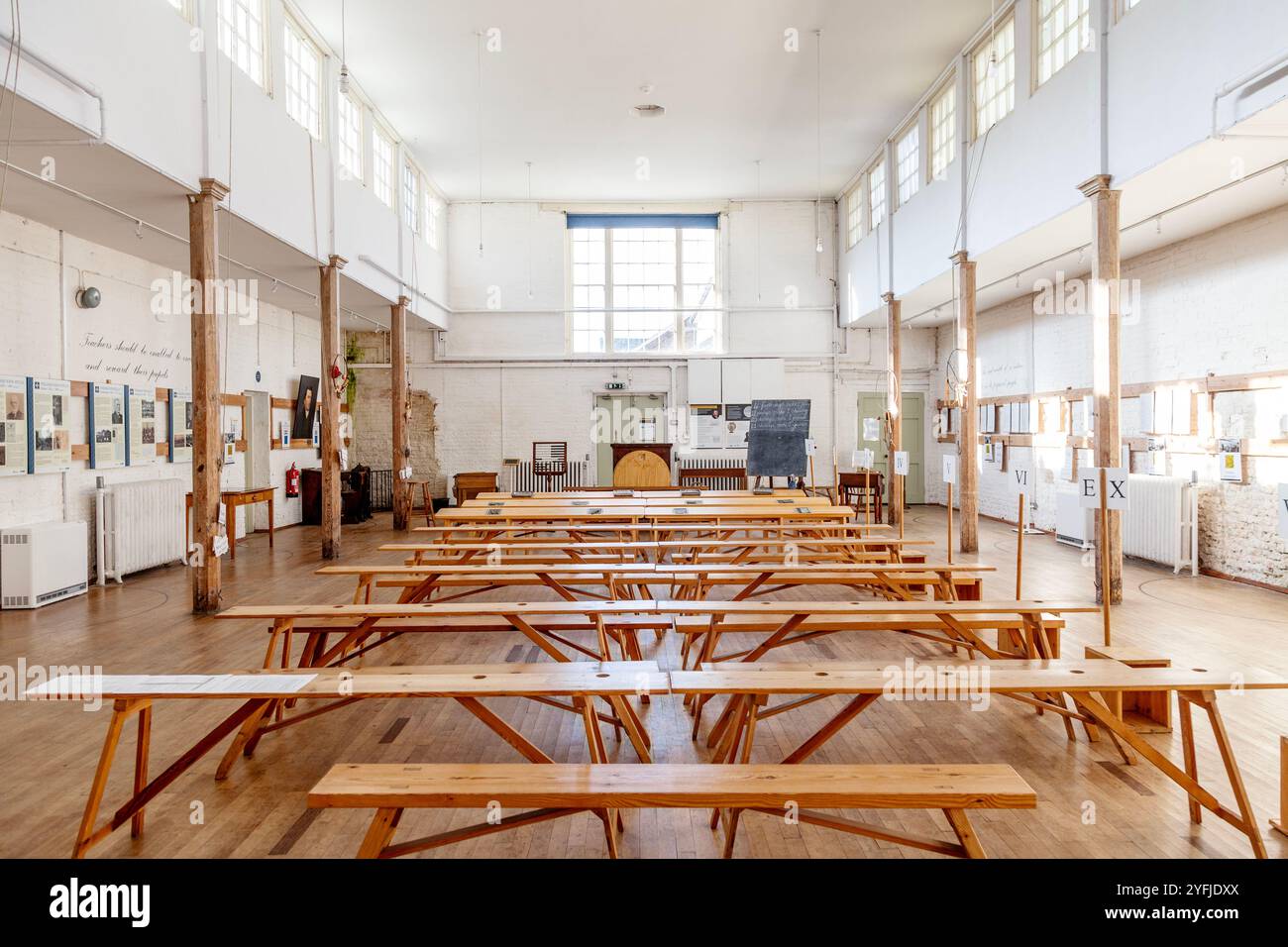 Interior of an 1837 Georgian era classroom, British Schools Museum in ...
