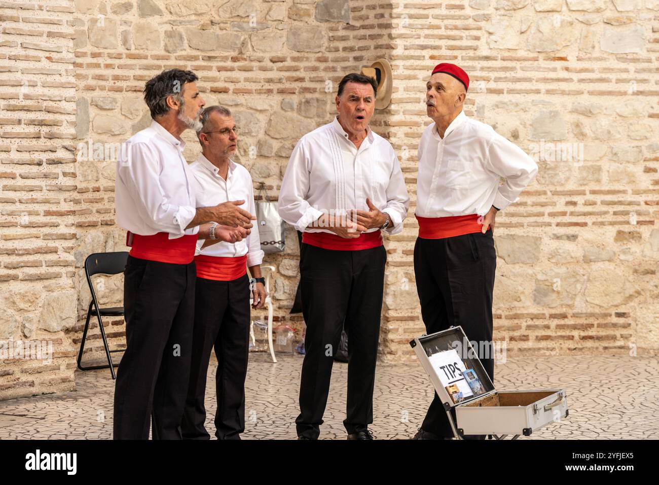Traditional klapa singers performing acapella inside the Vestibule of ...