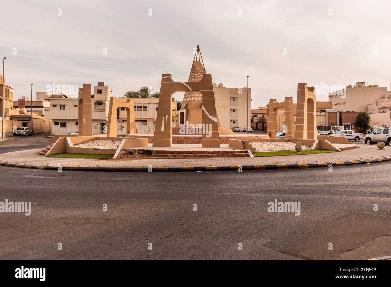 Roundabout in Ha'il, Saudi Arabia Stock Photo - Alamy