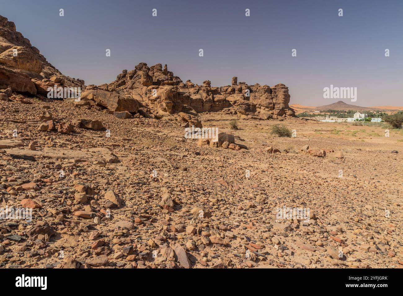 Cliffs at the rock art (petroglyphs) site in Jubbah, Saudi Arabia Stock ...