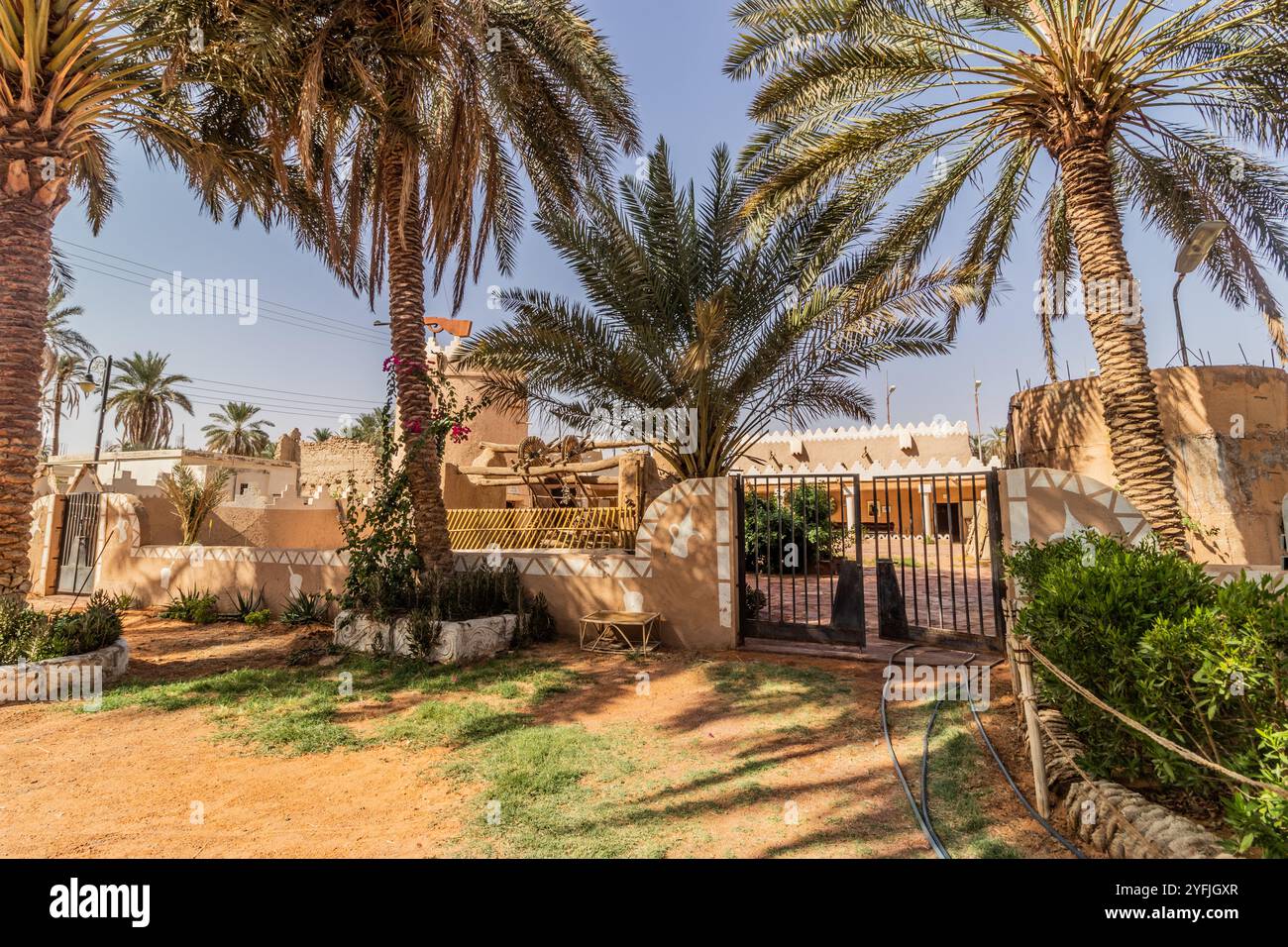 Garden with palms in Jubbah, Saudi Arabia Stock Photo - Alamy