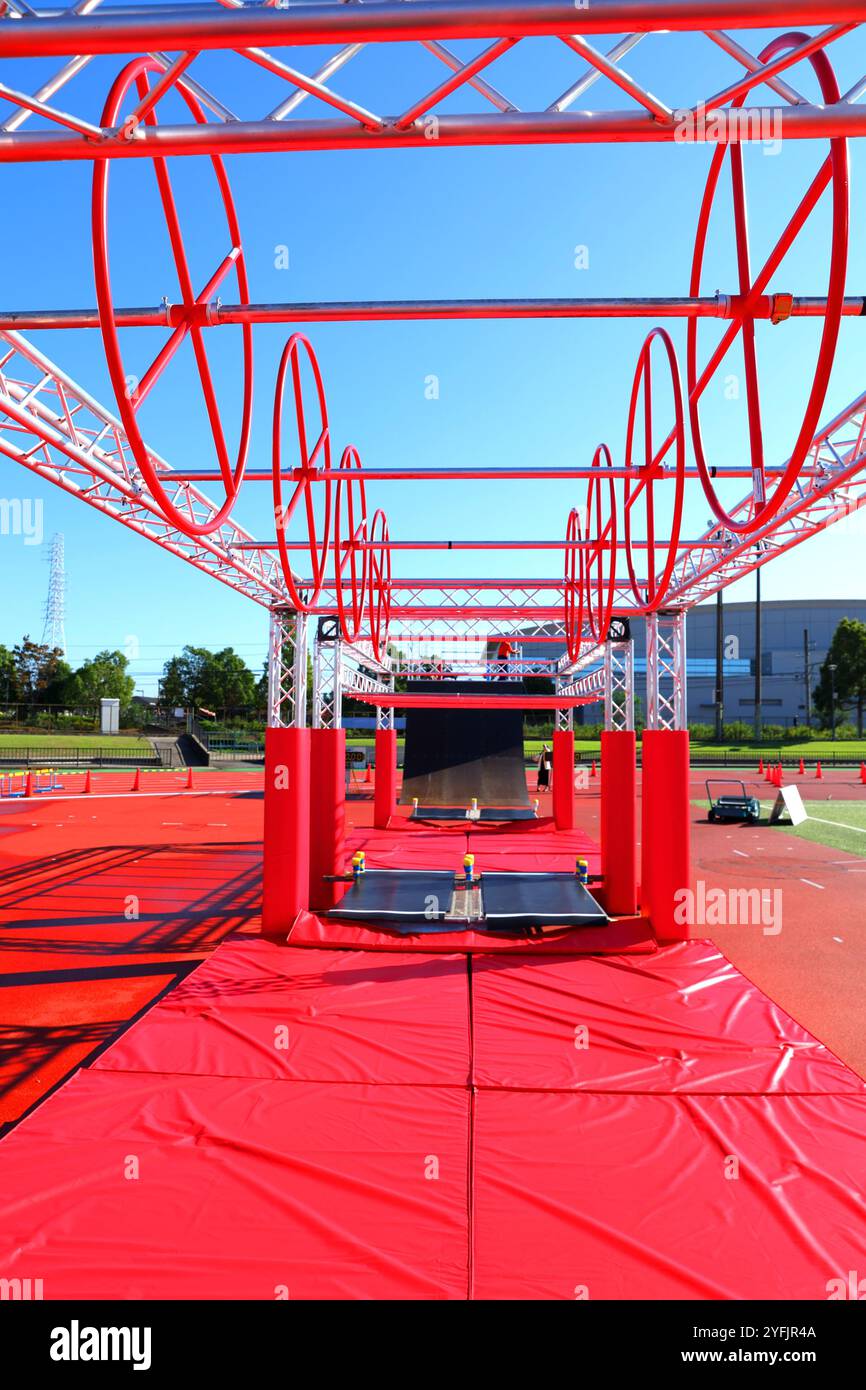 Anjo City athletics stadium, Aichi, Japan. 3rd Nov, 2024. Obstacle ...